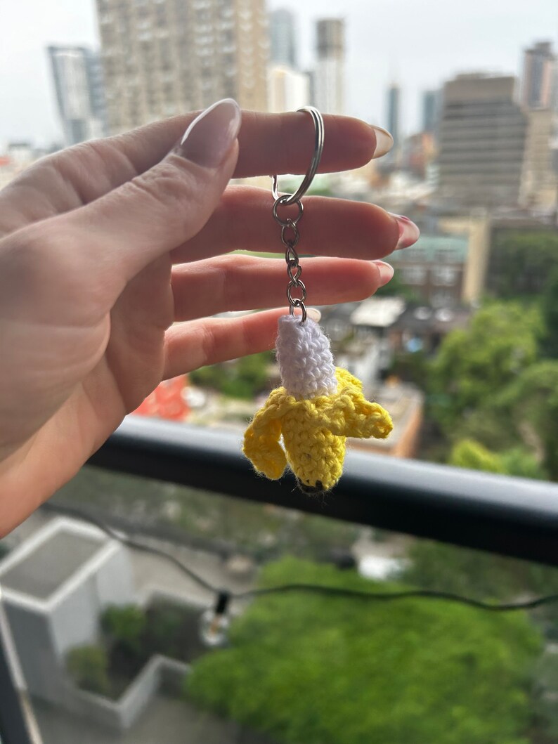 Banana Crochet Keychain - Etsy