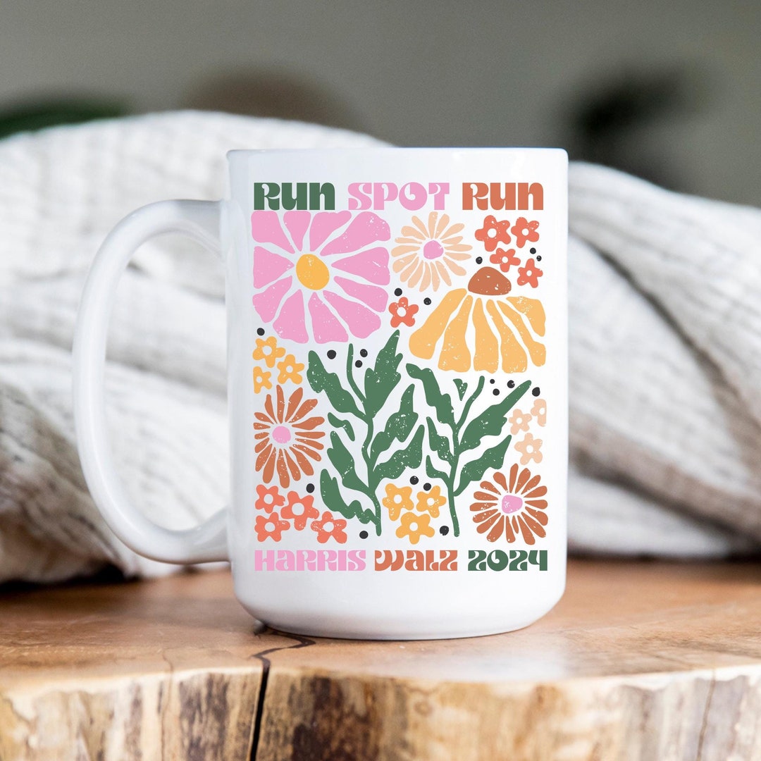 Run Spot Run Harris Walz 2024 Mug, Run Spot Run, Harris Coffee Mug ...