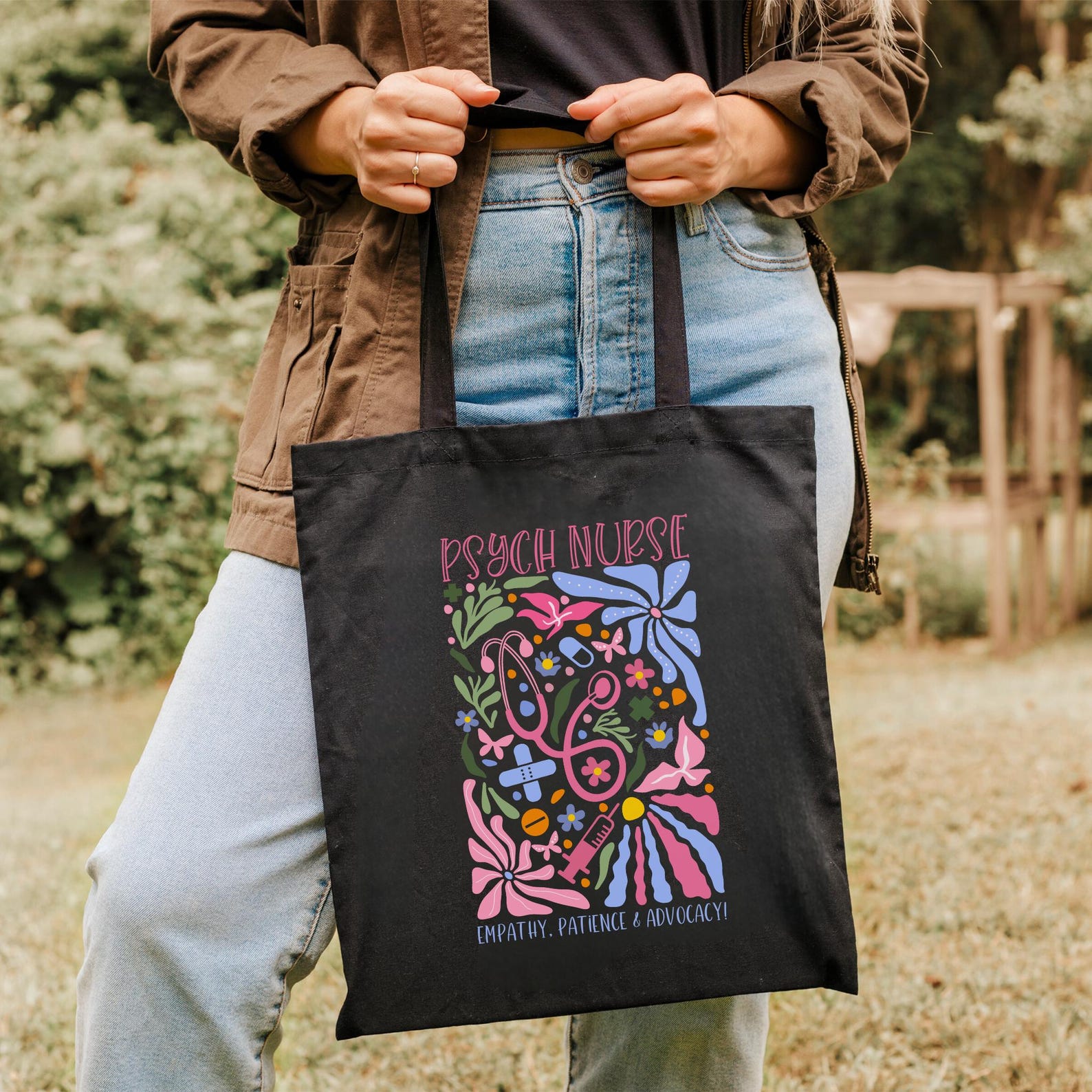 Psych Nurse Tote Bag, Psychiatric Nurse Tote Bag, Mental Health Nurse ...