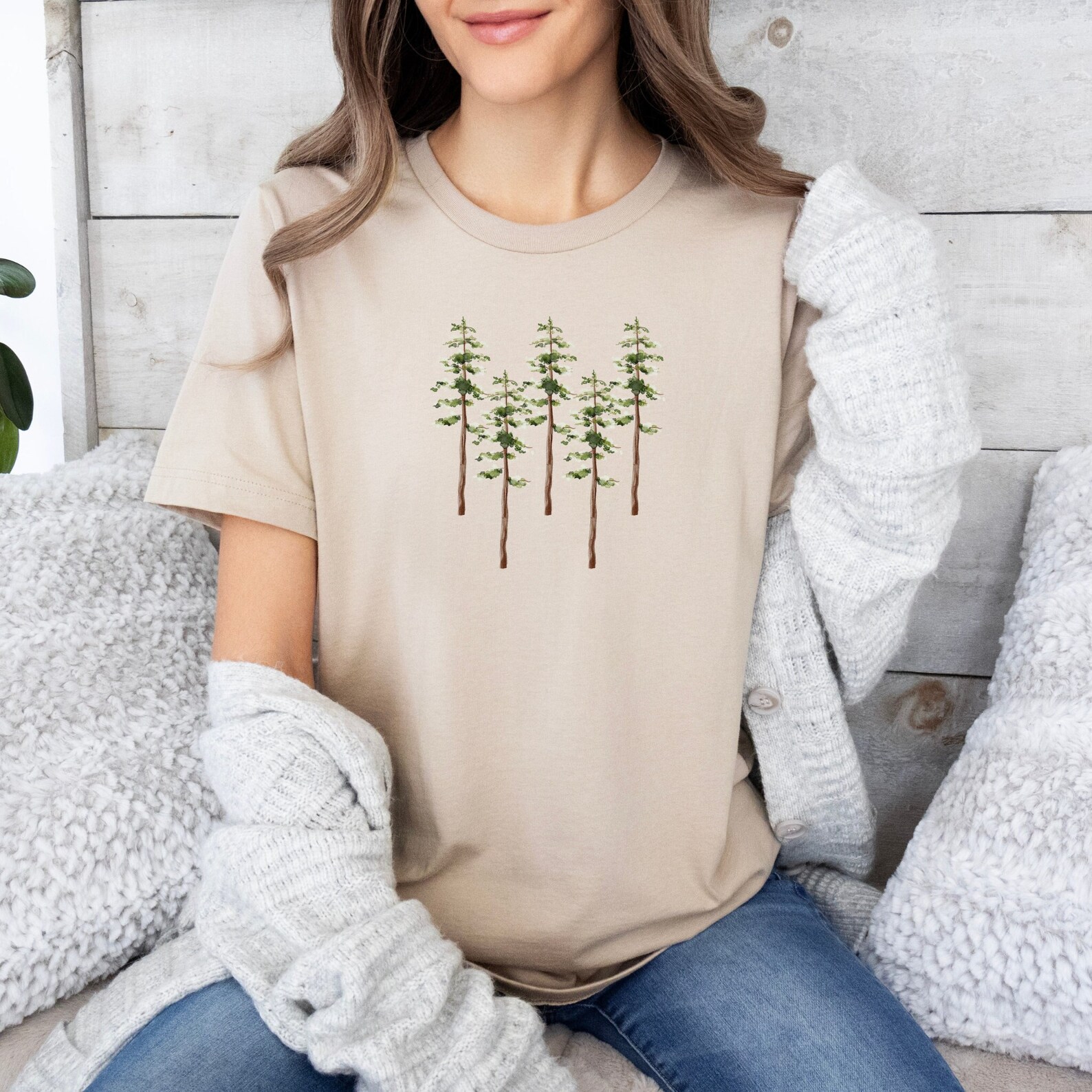 Pine Tree Shirt, Pine Tree T-shirt, Forest Themed Shirt, Camping Gift ...