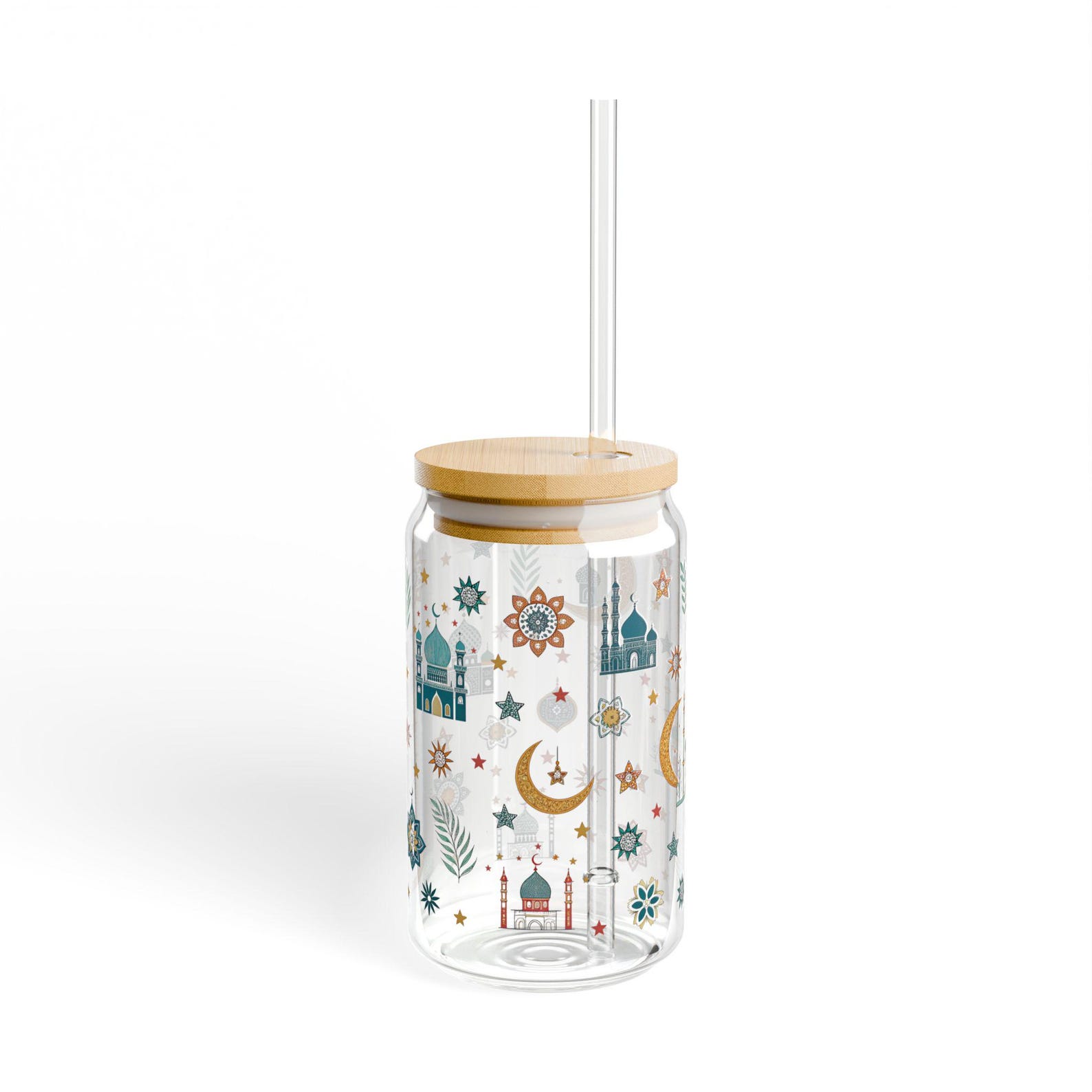 Ramadan Iced Coffee Glass Cup, Eid Iced Coffee Glass Cup, Ramadan Gift ...