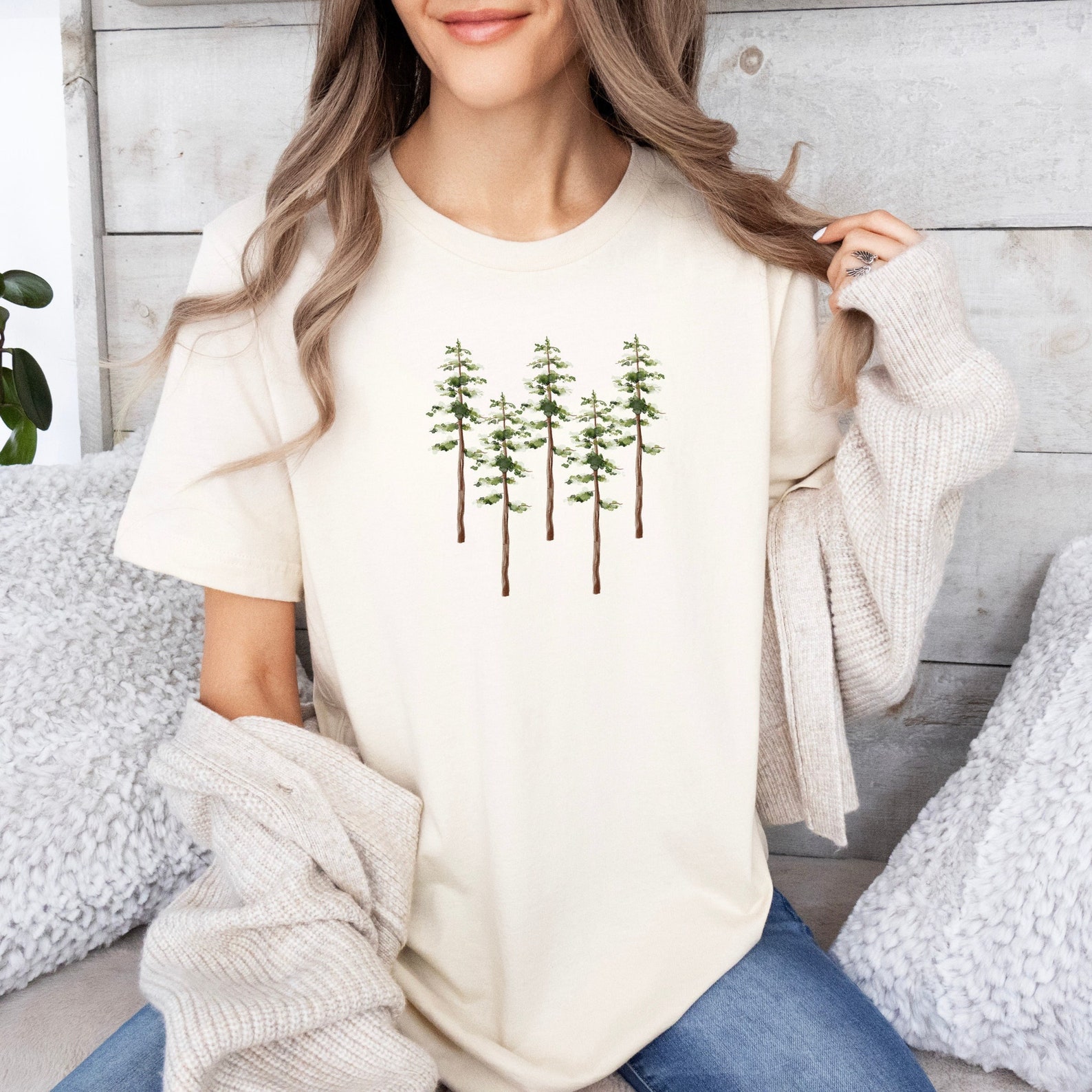 Pine Tree Shirt, Pine Tree T-shirt, Forest Themed Shirt, Camping Gift ...