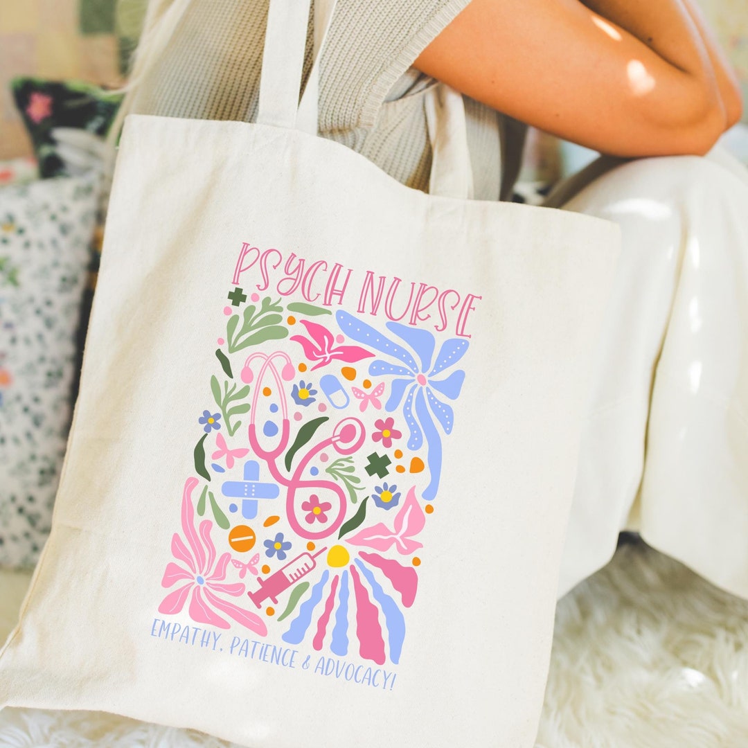Psych Nurse Tote Bag, Psychiatric Nurse Tote Bag, Mental Health Nurse ...