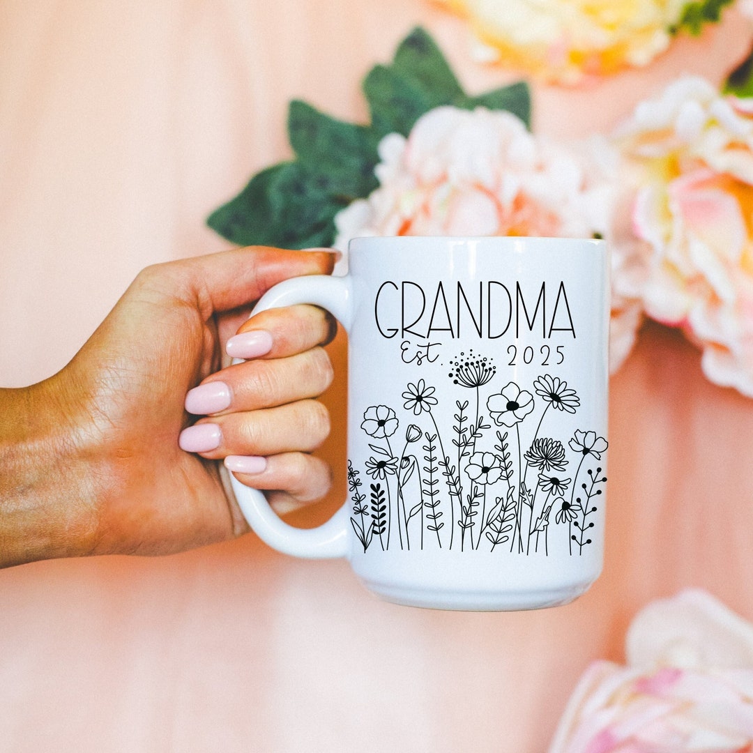 Grandma Est. 2025 Mug Gift, Grandma Reveal, Promoted to Grandma, New ...