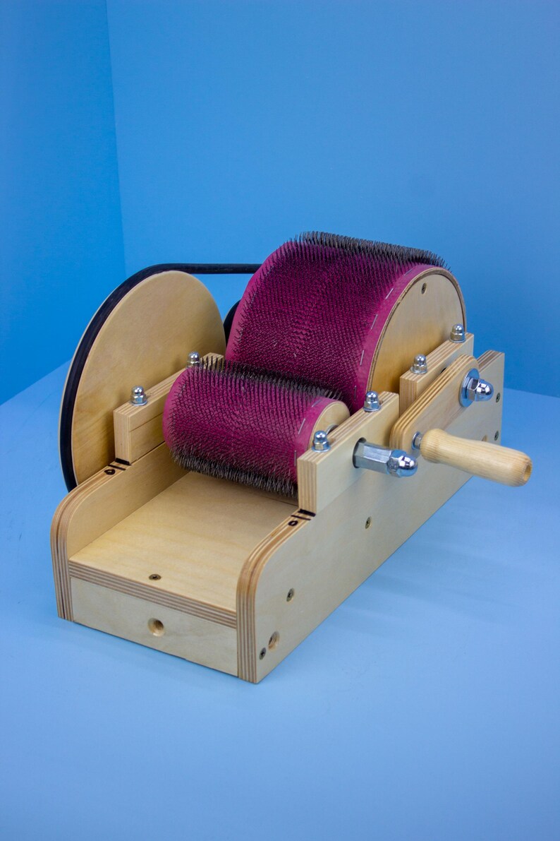 Drum Carding Machine Hand Narrow Drum Carder Wool Processing Spinning ...