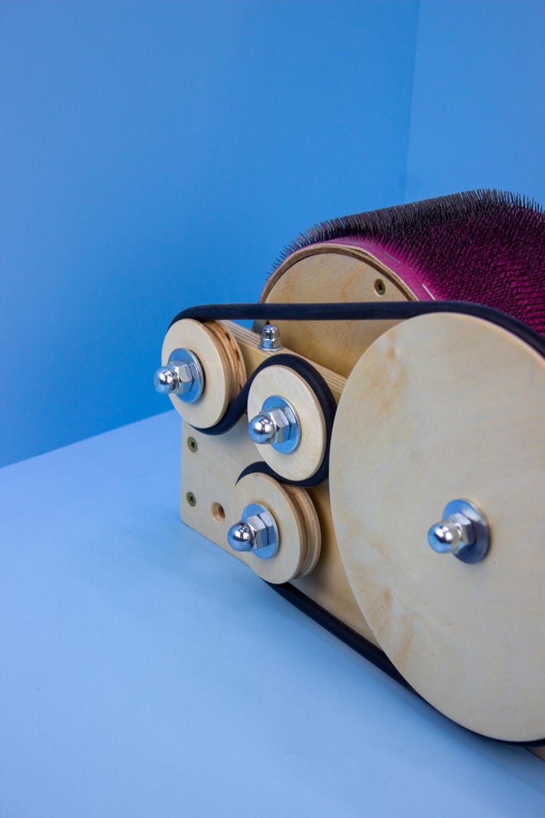 Drum Carding Machine Hand Narrow Drum Carder Wool Processing Spinning ...