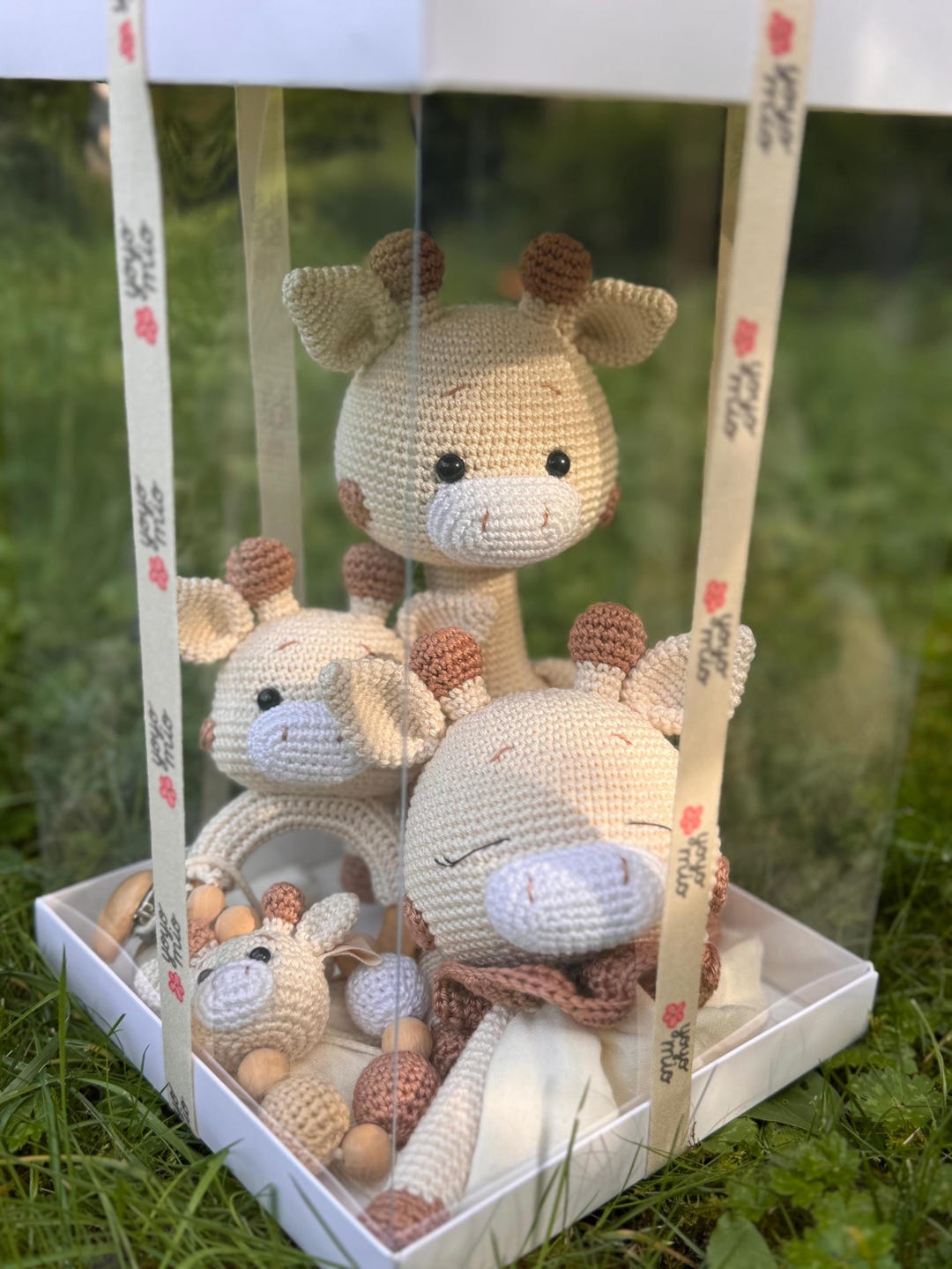 Gio the Giraffe Baby Gift Set | Handmade Crochet Giraffe | Muslin Sleep ...