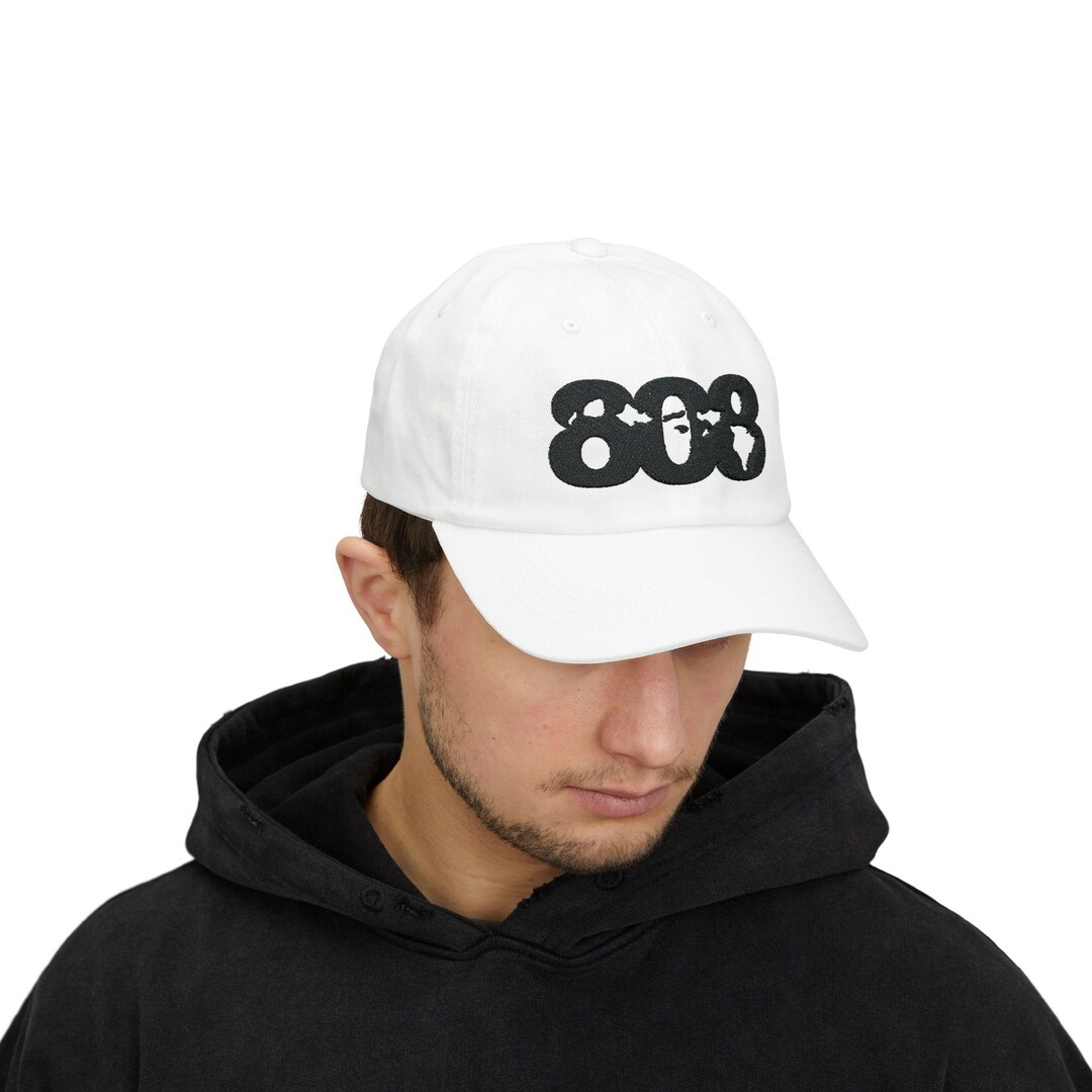 808 Hawaiian Islands Hawaii Hat - Embroidered Black Text. (multiple ...