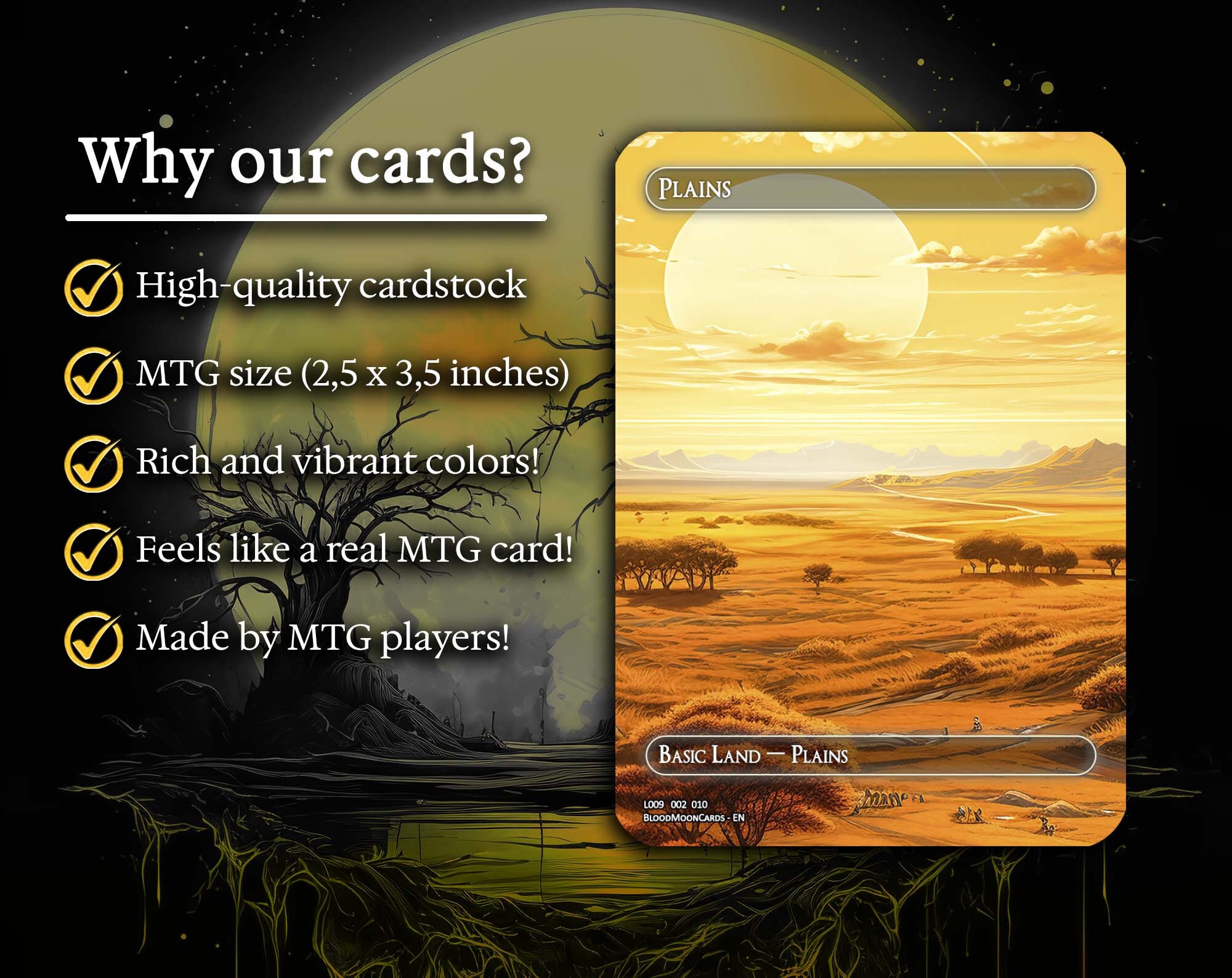 Panoramic Plains Set A Custom MTG Cards, Premium MTG Cards, Proxy Cards ...