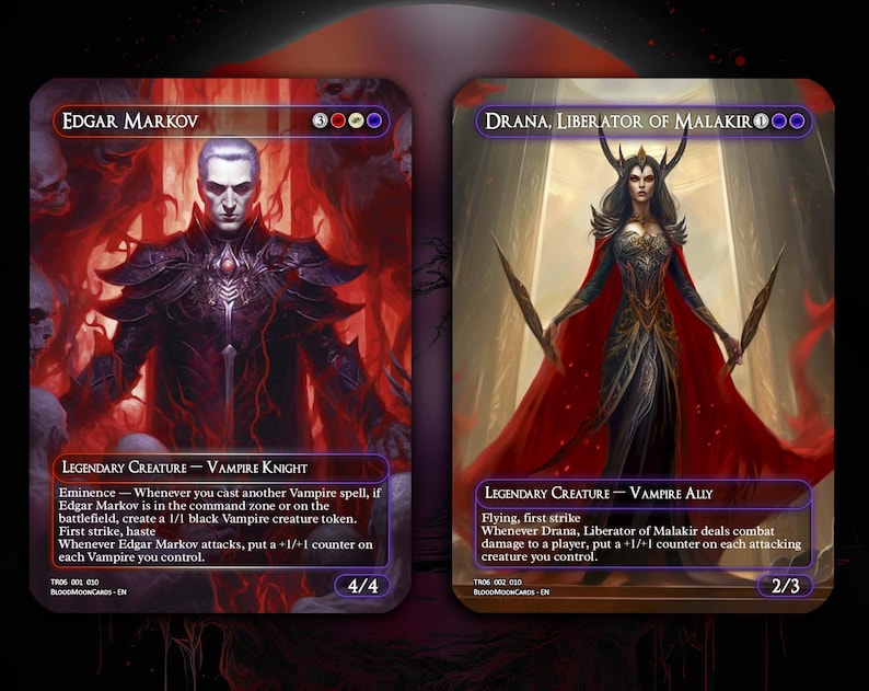 Vampire Tribal Set A Custom MTG Cards, Premium MTG Cards, Proxy Cards ...