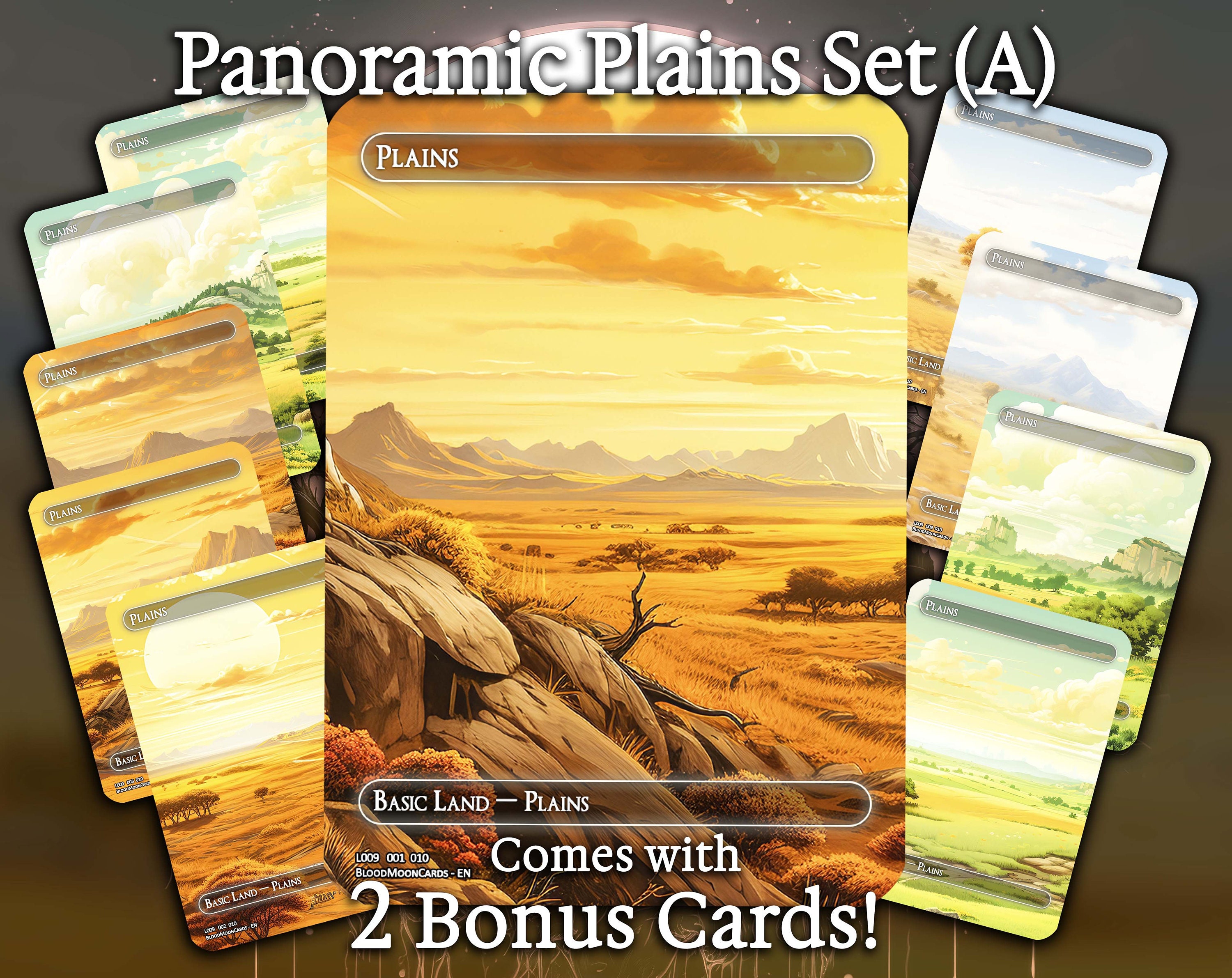 Panoramic Plains Set A Custom MTG Cards, Premium MTG Cards, Proxy Cards ...