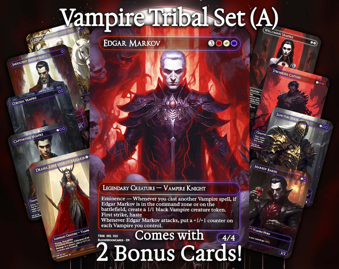 Vampire Tribal Set A Custom MTG Cards, Premium MTG Cards, Proxy Cards ...