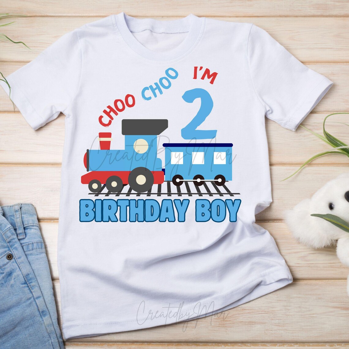 Choo Choo I'm 2 PNG Birthday Boy - Etsy