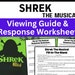 Shrek the Musical: Fill in the Blank Viewing Guide & Response Worksheet ...