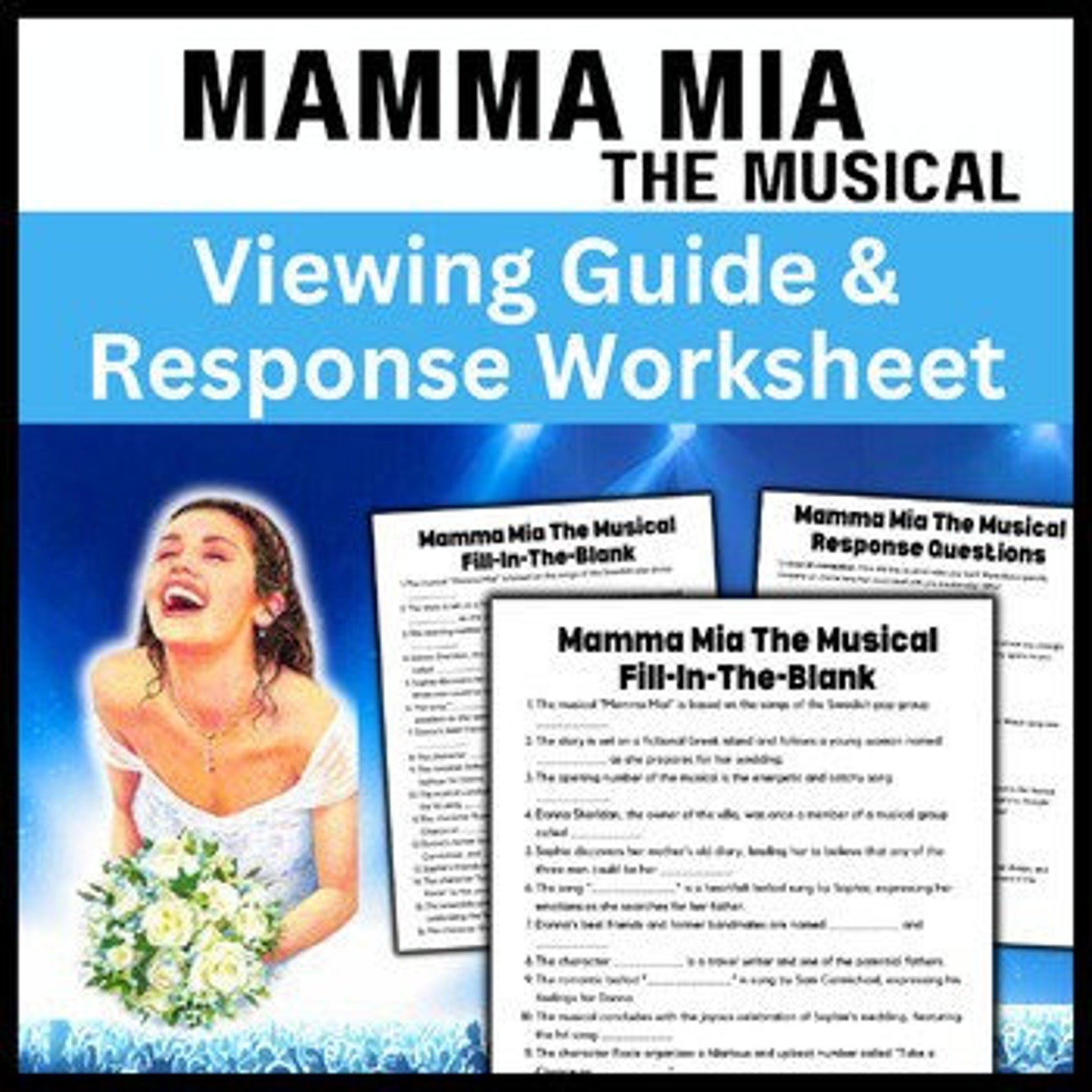 Mamma Mia the Musical: Fill in the Blank Viewing Guide & Response ...