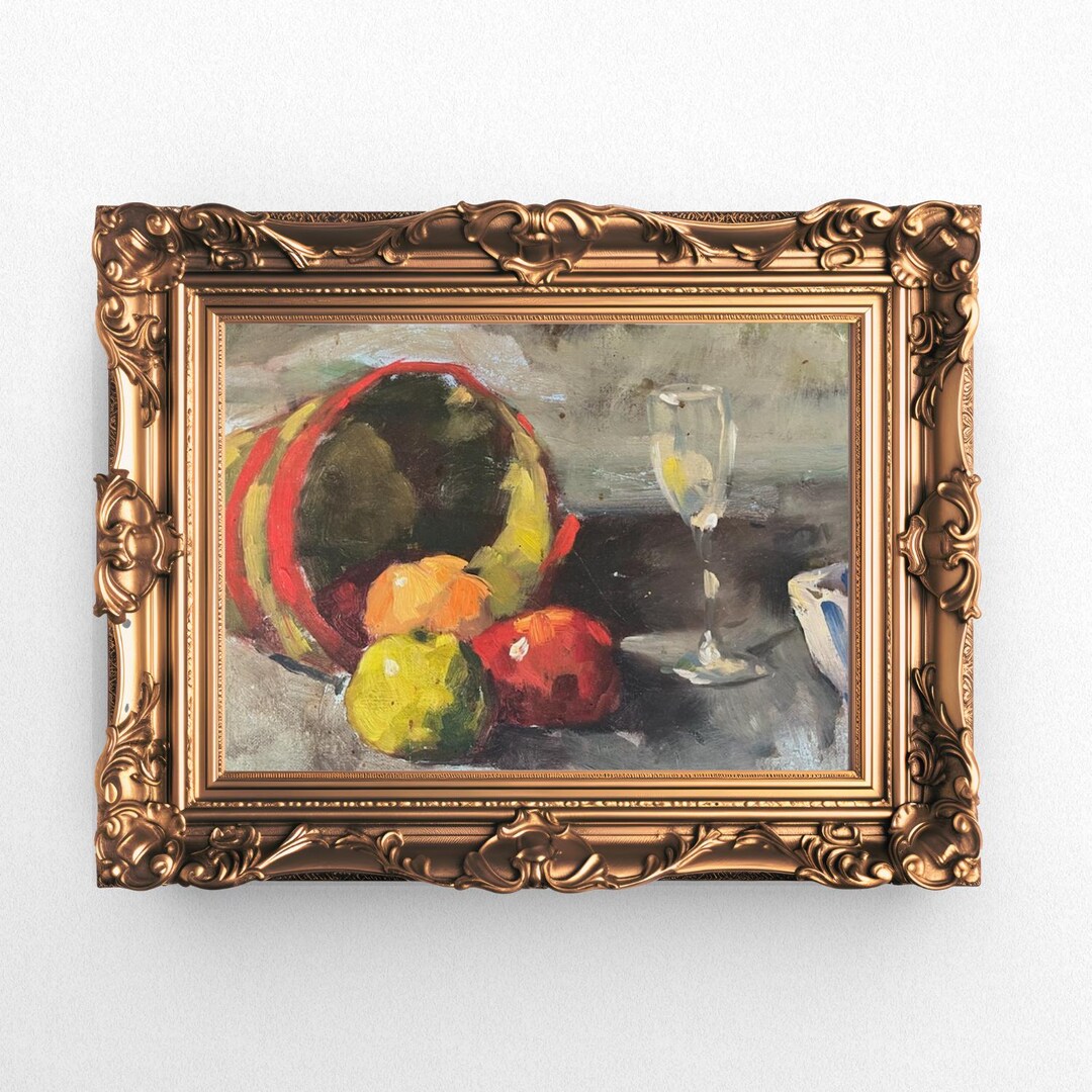 Impressionist Oil Painting Still Life: Fall Kitchen Art (digital ...
