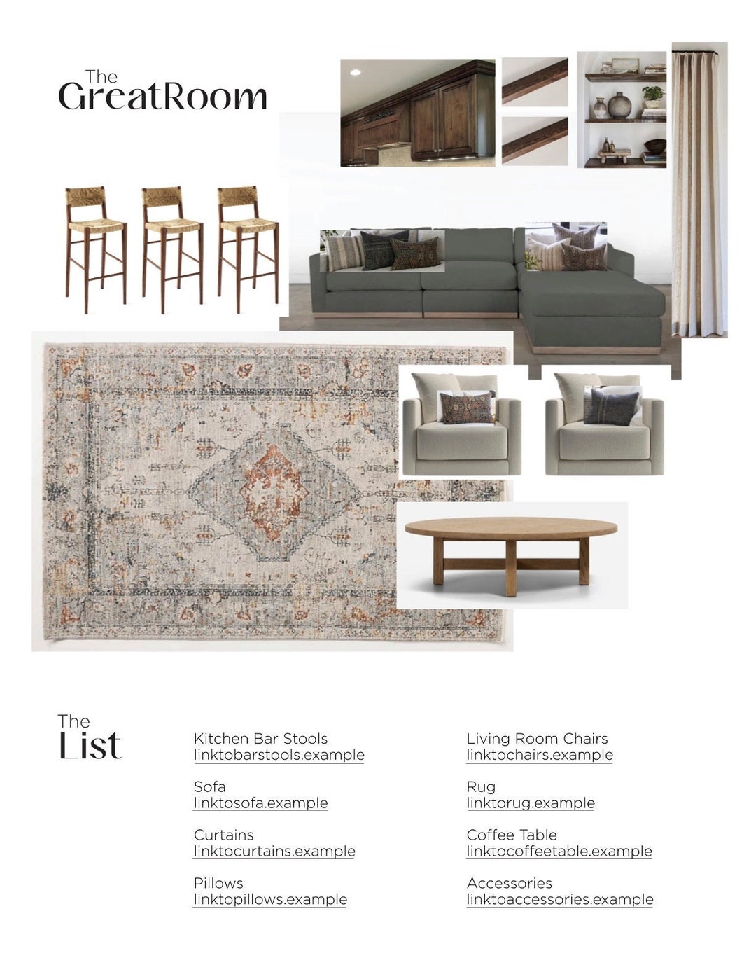 Custom Lookboard Interior Design With Shoppable Links and ...