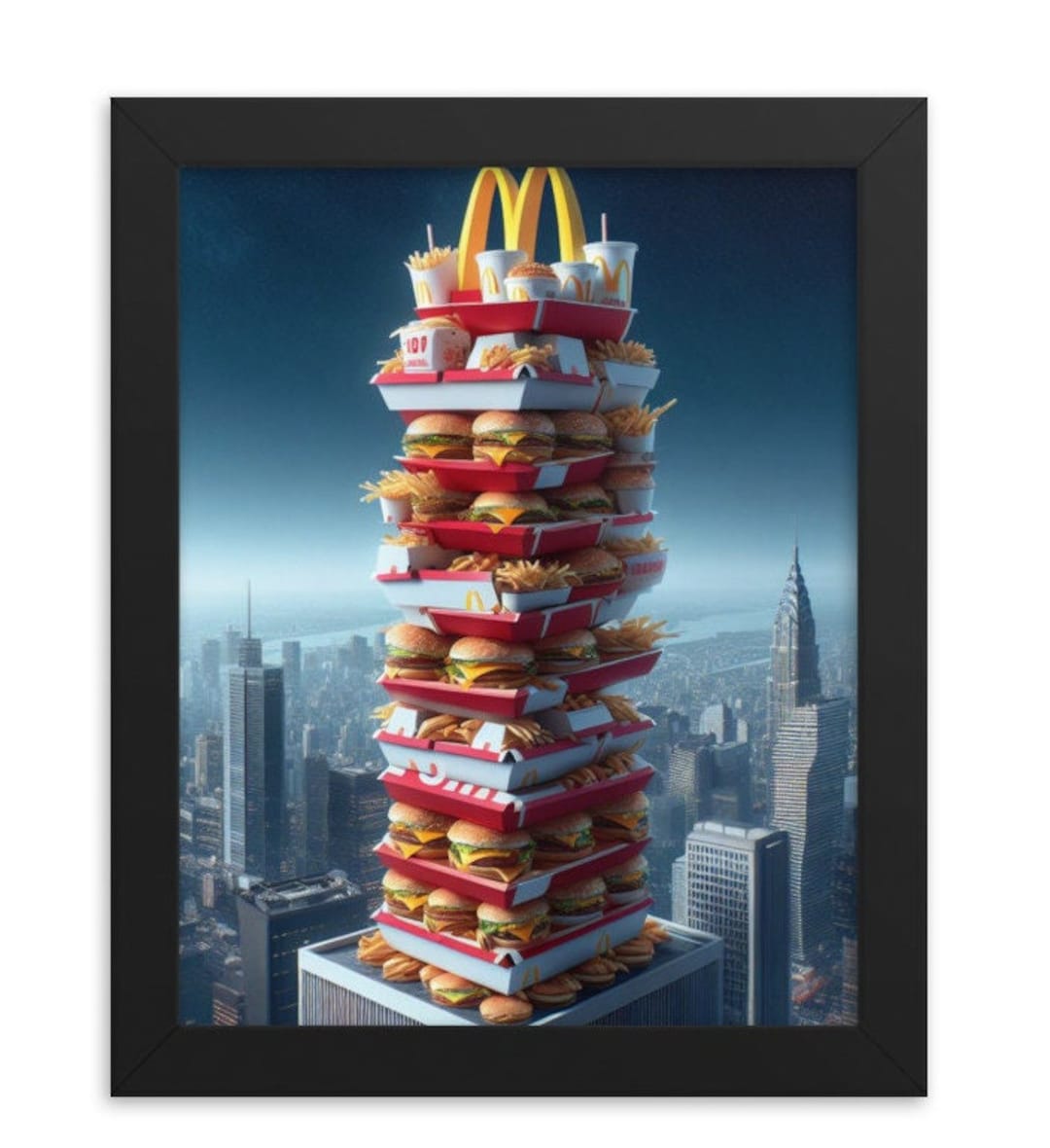 Mcdonalds Gift , Mcdonalds , Wall Frame , Burger , French Fries , Art ...
