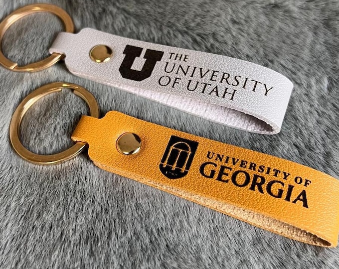 University Logo Keychain Personalized College Logo Graduation Gifts ...