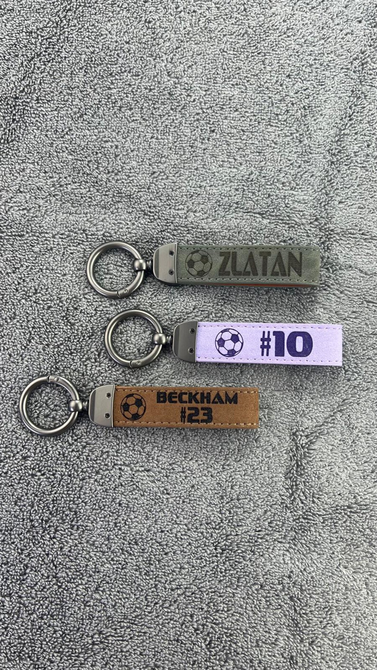 Personalized Soccer Team Keychain – Custom Logo Engraved Leather ...