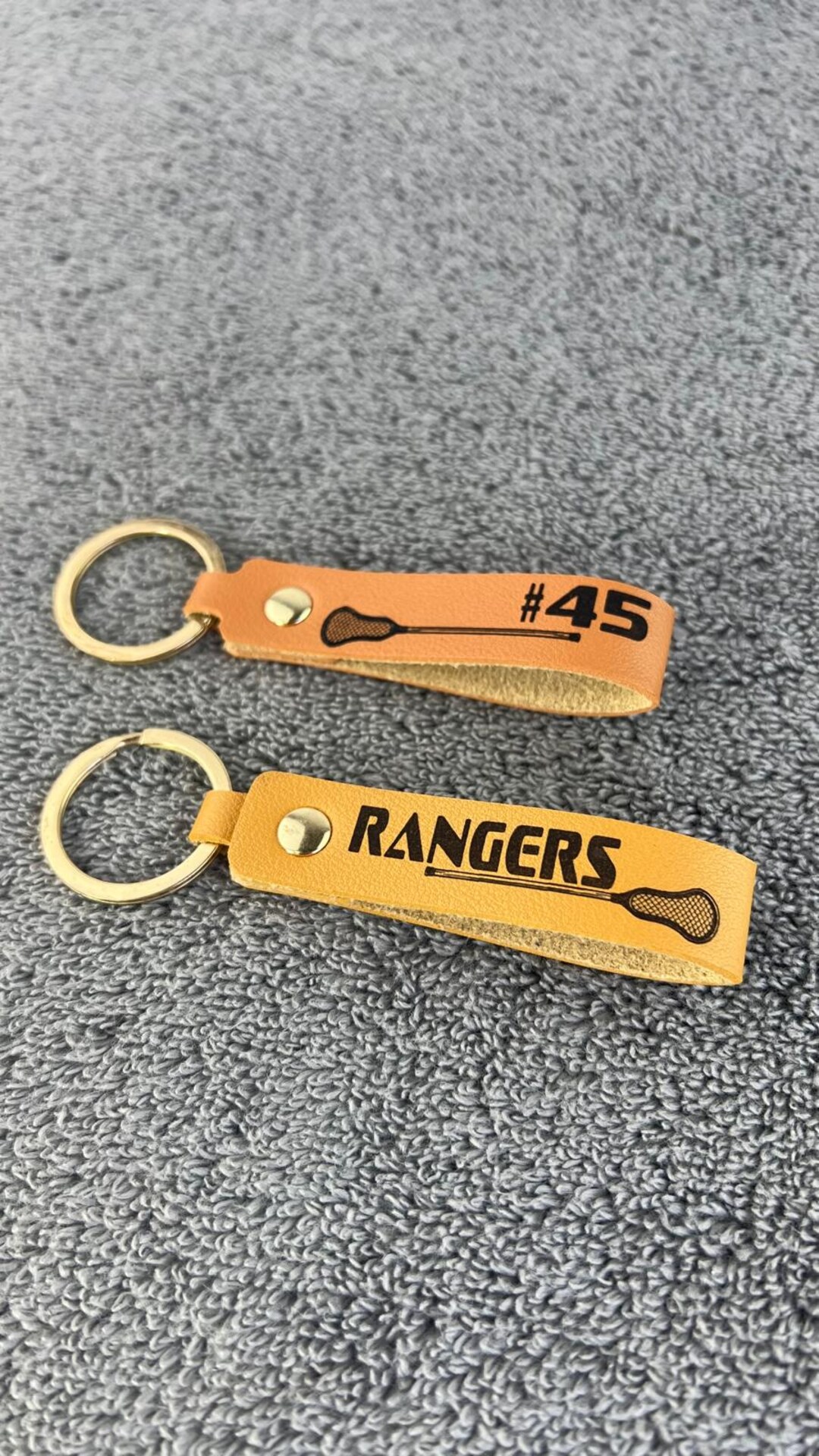 Personalized Lacrosse Team Logo Keychain – Custom Engraved Leather Gift ...