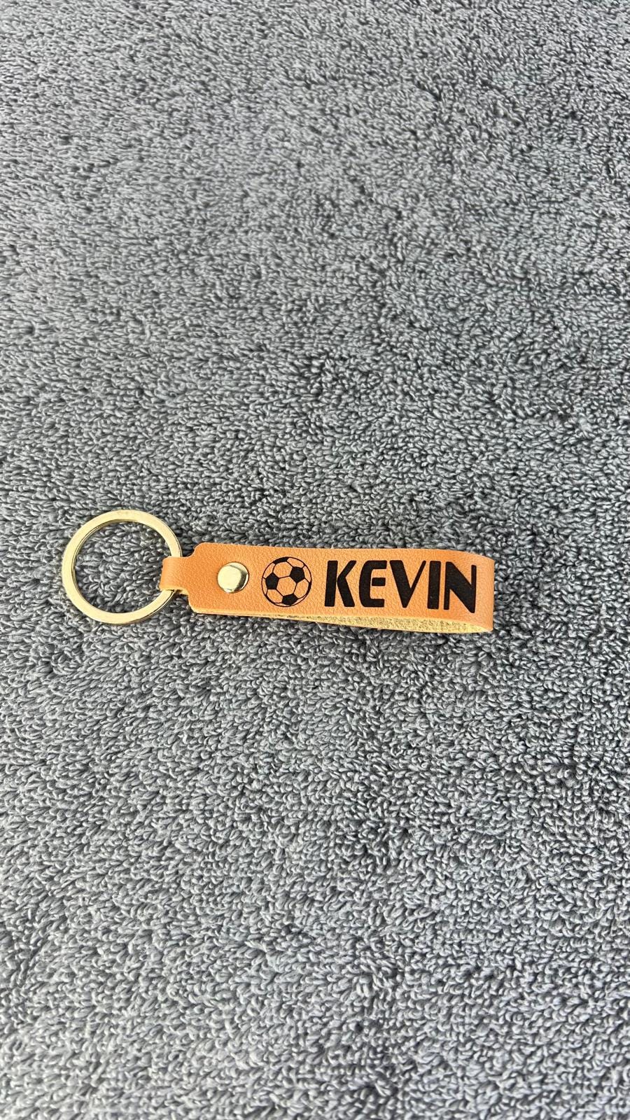 Personalized Leather Soccer Keychain – Custom Team Logo Engraved ...