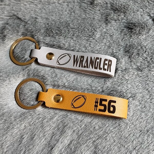 Football Keychain - Etsy