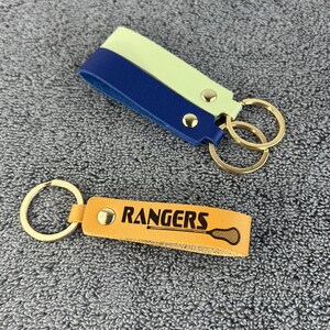 Personalized Lacrosse Team Logo Keychain – Custom Engraved Leather Gift ...