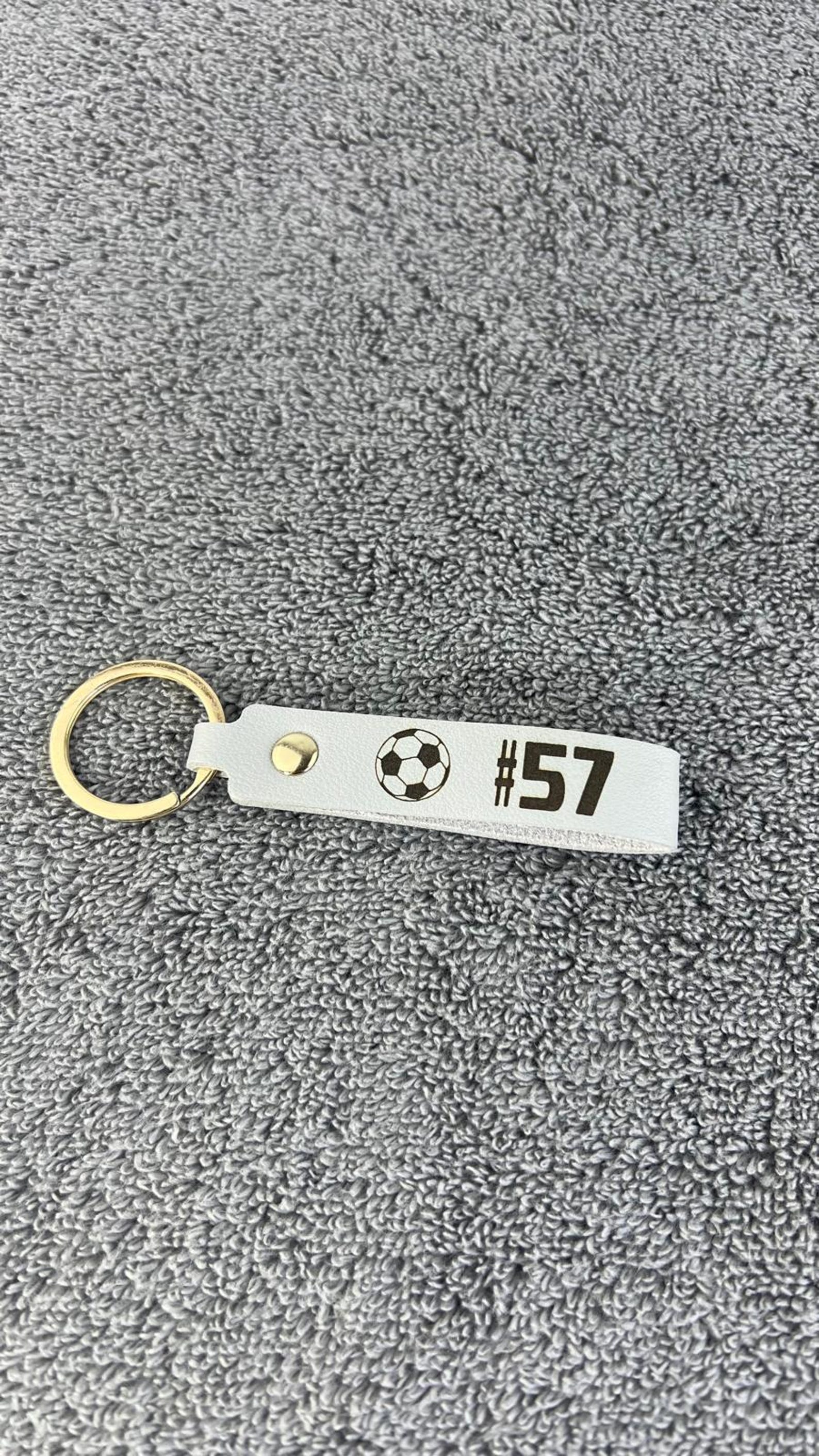 Personalized Leather Soccer Keychain: Team Logo Design - Etsy