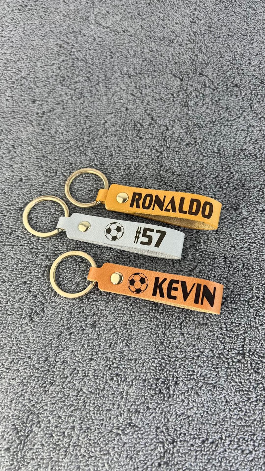 Personalized Leather Soccer Keychain: Team Logo Design - Etsy
