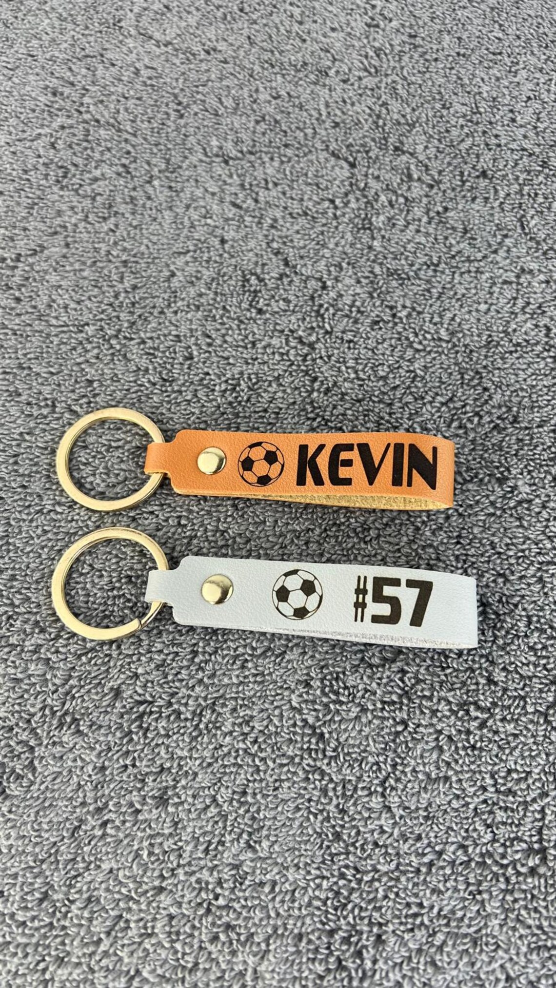 Personalized Leather Soccer Keychain: Team Logo Design - Etsy