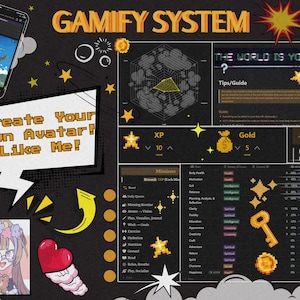 Gamify Your Life Notion Template: Customizable Habit Tracker (digital ...