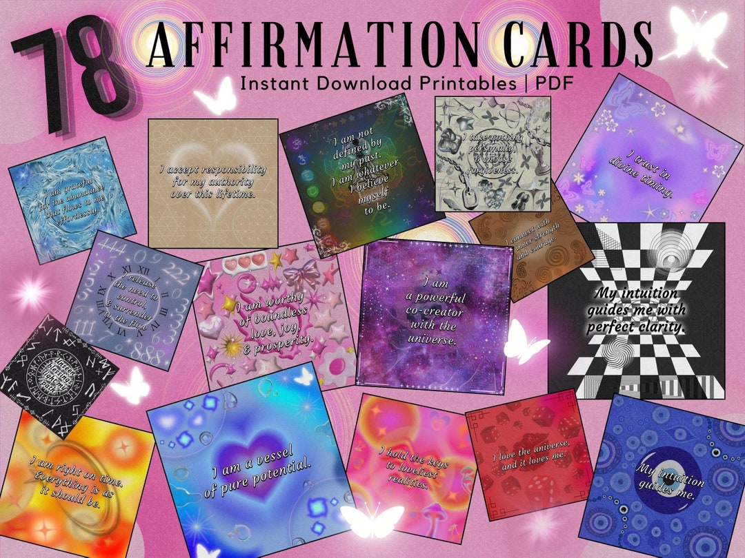 Affirmation Cards Printable Positive Affirmations Self Care Printables ...