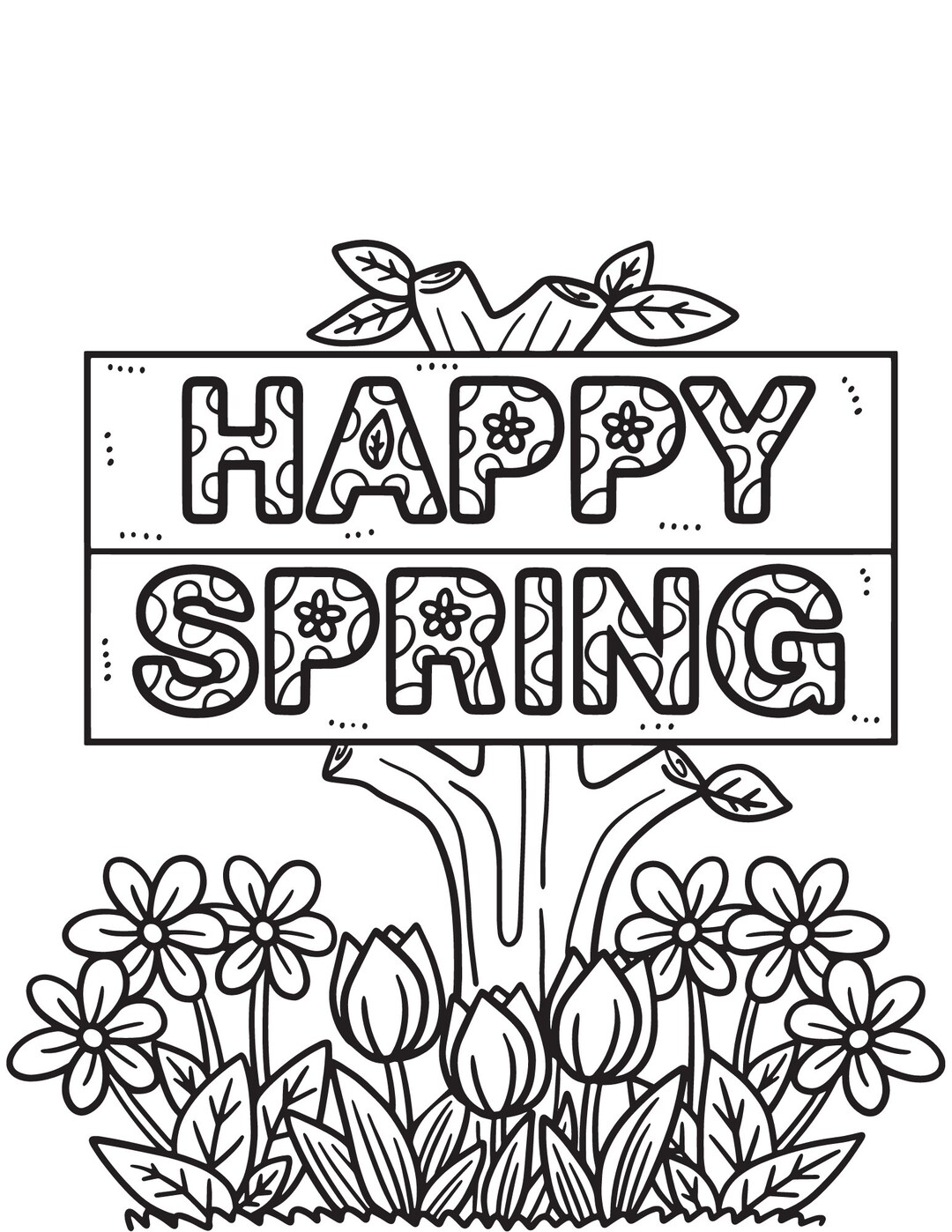 Happy Spring Printable PDF - Etsy