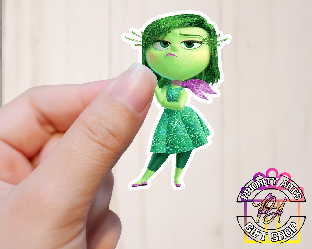 Disgust Sticker Easy Peel Waterproof Vinyl Sticker Set of 6 Disney ...