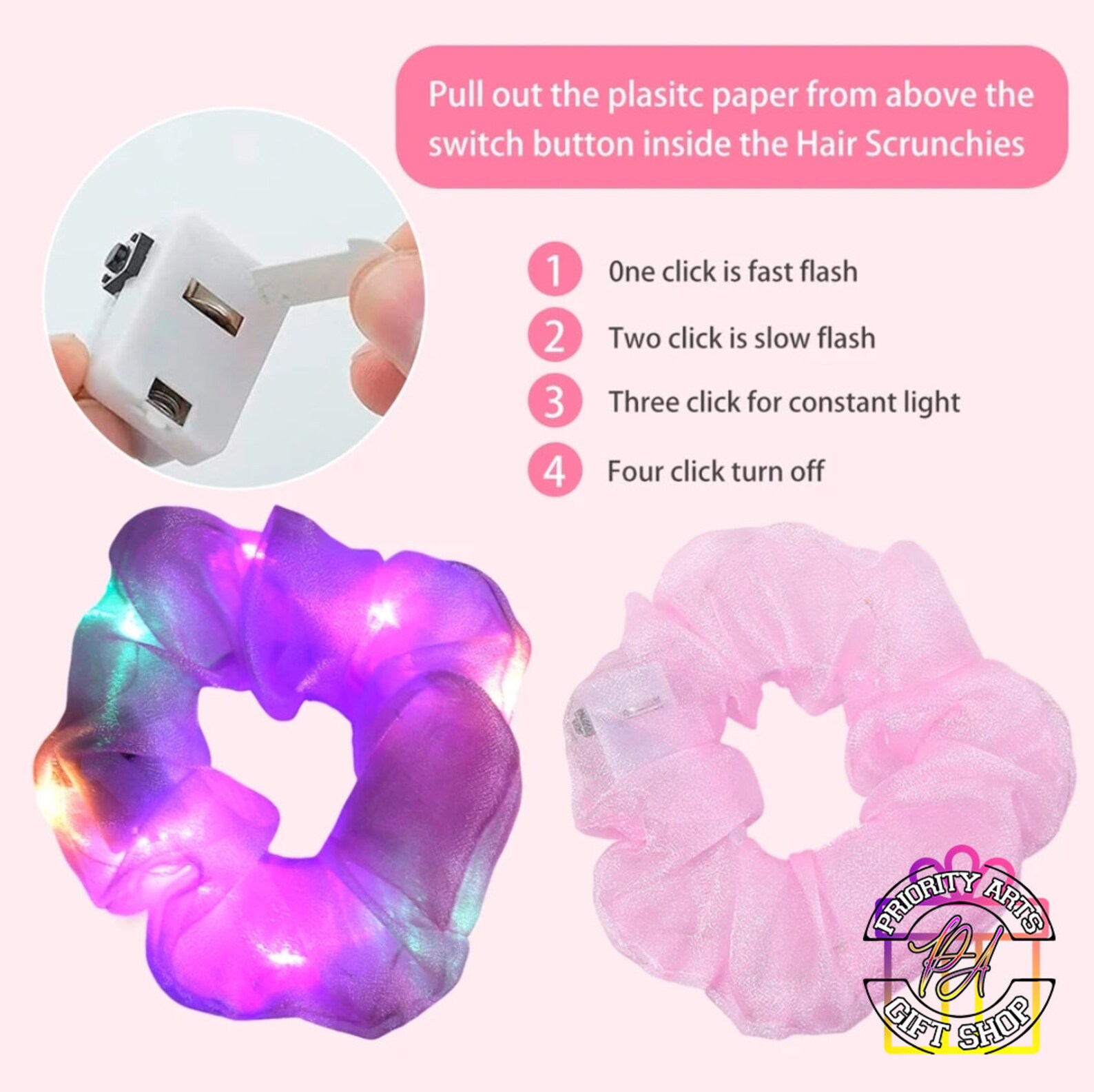 Emotions Inside Out 2 Party Favors, LED Light Scrunchies, Light Up ...