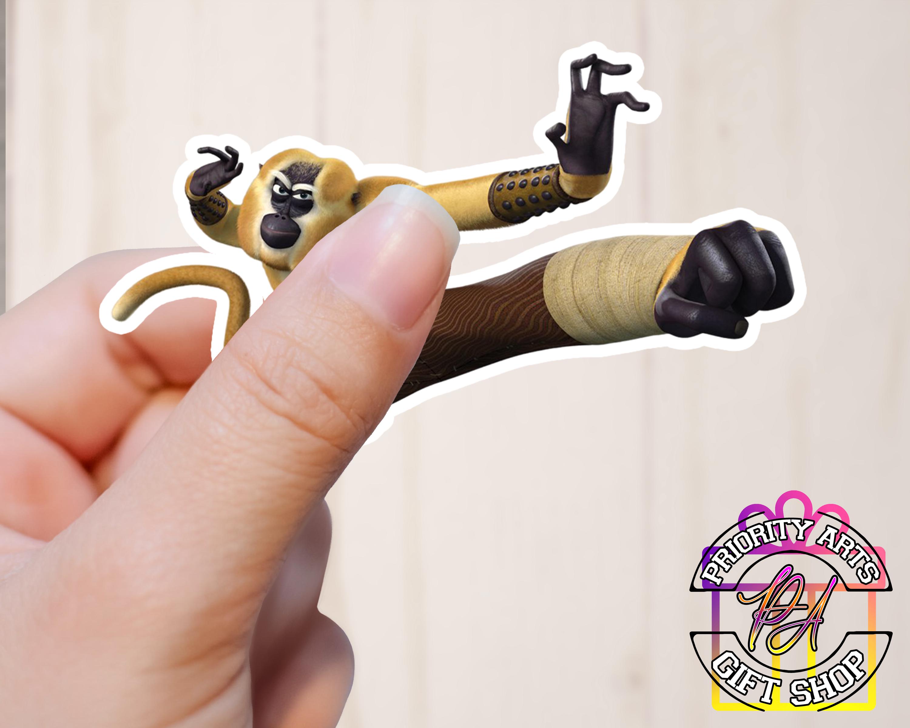 Kung Fu Panda Sticker Easy Peel Waterproof Vinyl Sticker Set of 6 ...