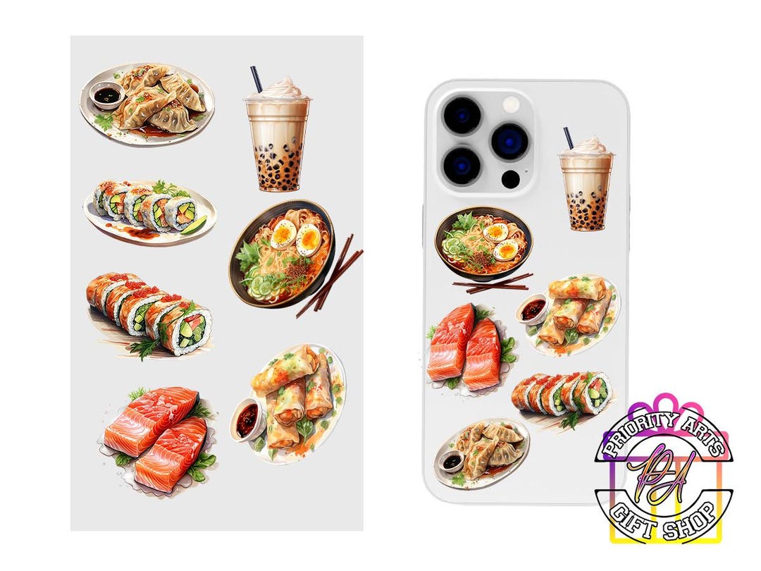 Asian Food Chic Stickers, Assorted Stickers for Laptops, Phones, Books ...
