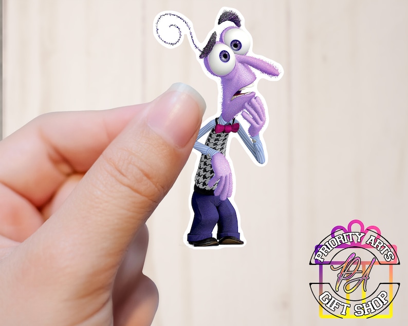 Disgust Sticker Easy Peel Waterproof Vinyl Sticker Set of 6 Disney ...