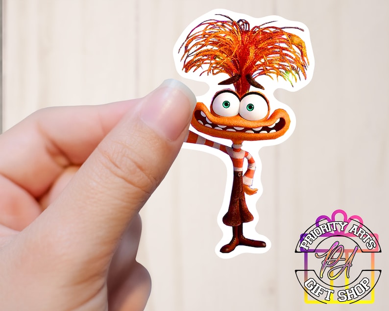 Disgust Sticker Easy Peel Waterproof Vinyl Sticker Set of 6 Disney ...