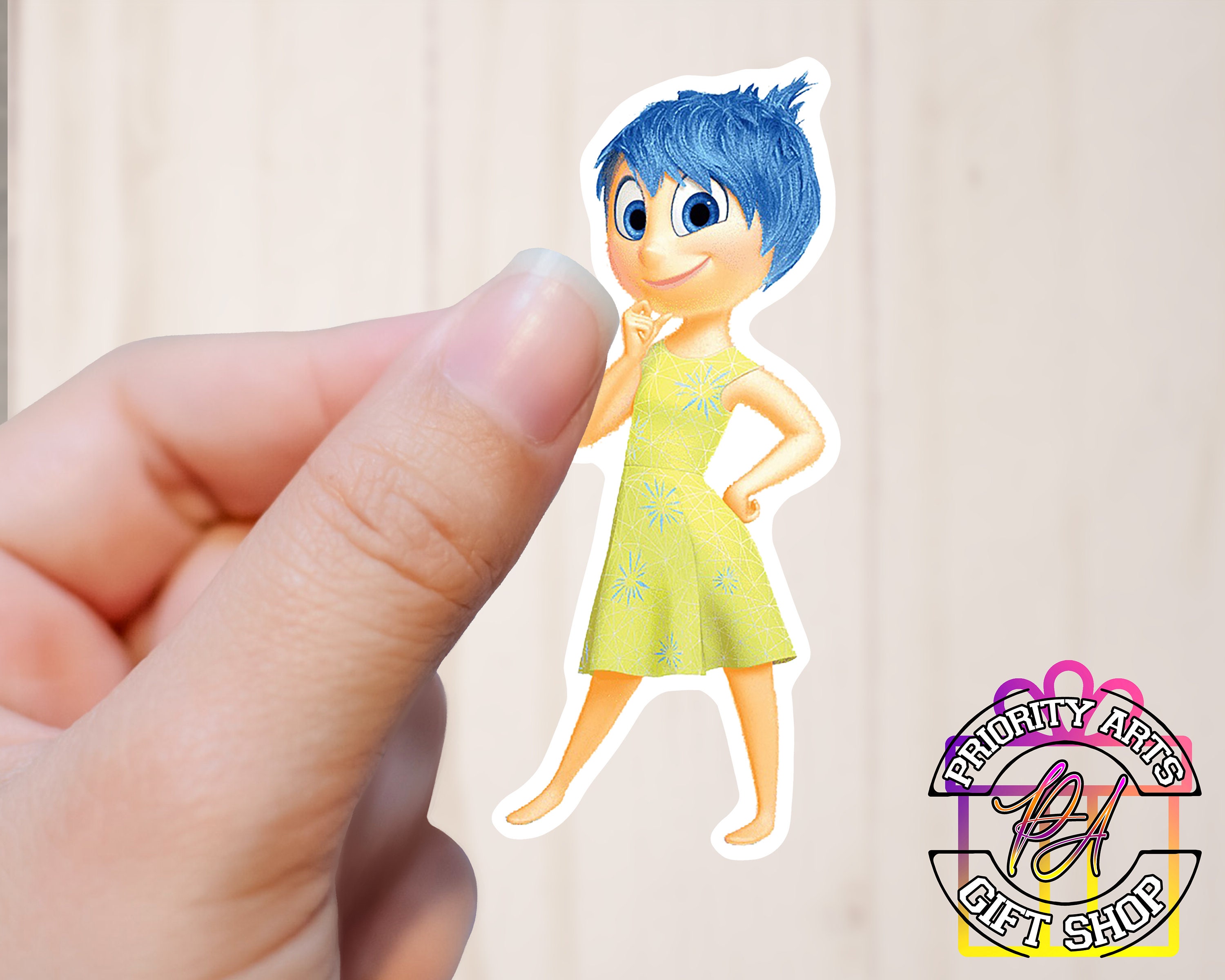 Disgust Sticker Easy Peel Waterproof Vinyl Sticker Set of 6 Disney ...