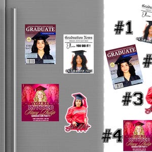Custom Graduation Photo Fridge Magnets/graduation Magnet Favors ...
