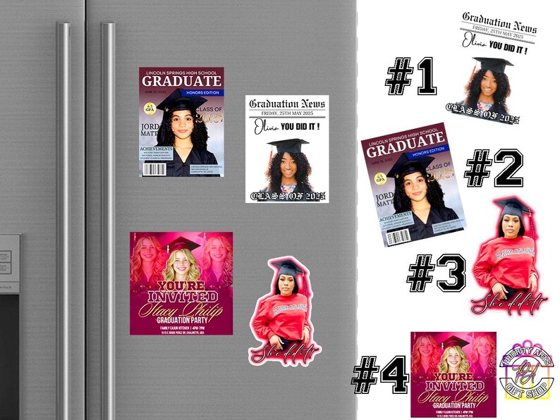 Custom Graduation Photo Fridge Magnets/graduation Magnet Favors ...