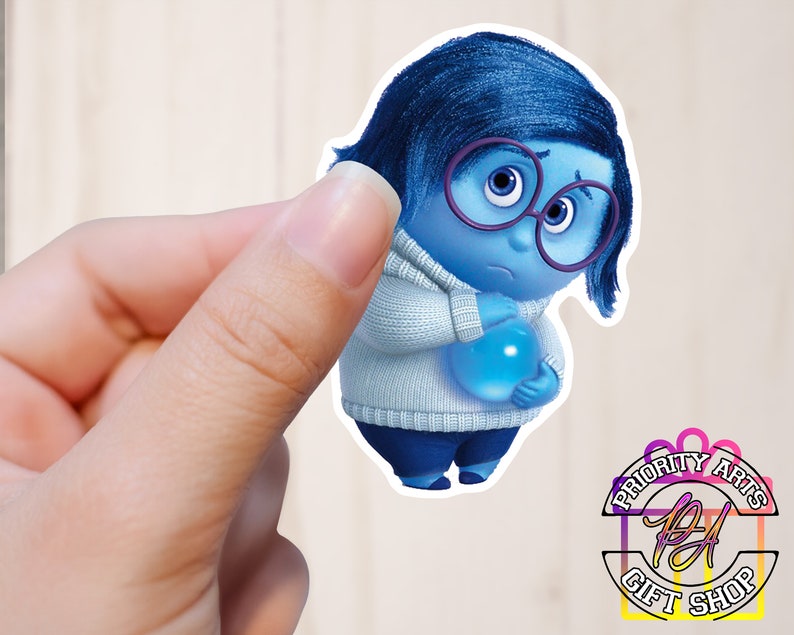 Disgust Sticker Easy Peel Waterproof Vinyl Sticker Set of 6 Disney ...