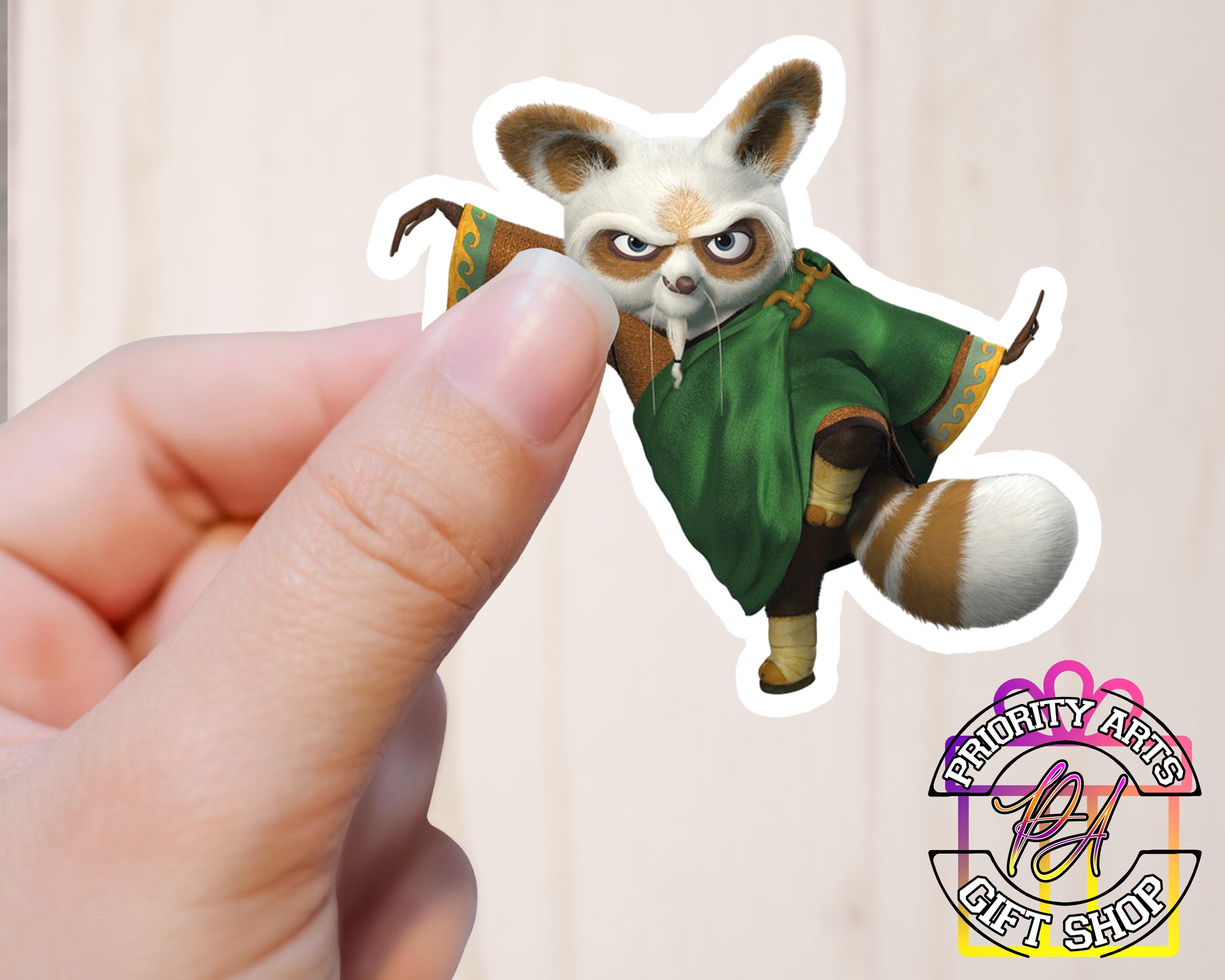 Kung Fu Panda Sticker Easy Peel Waterproof Vinyl Sticker Set of 6 ...