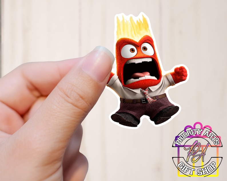 Joy Sticker Easy Peel Waterproof Vinyl Sticker Set of 6 Disney Water ...