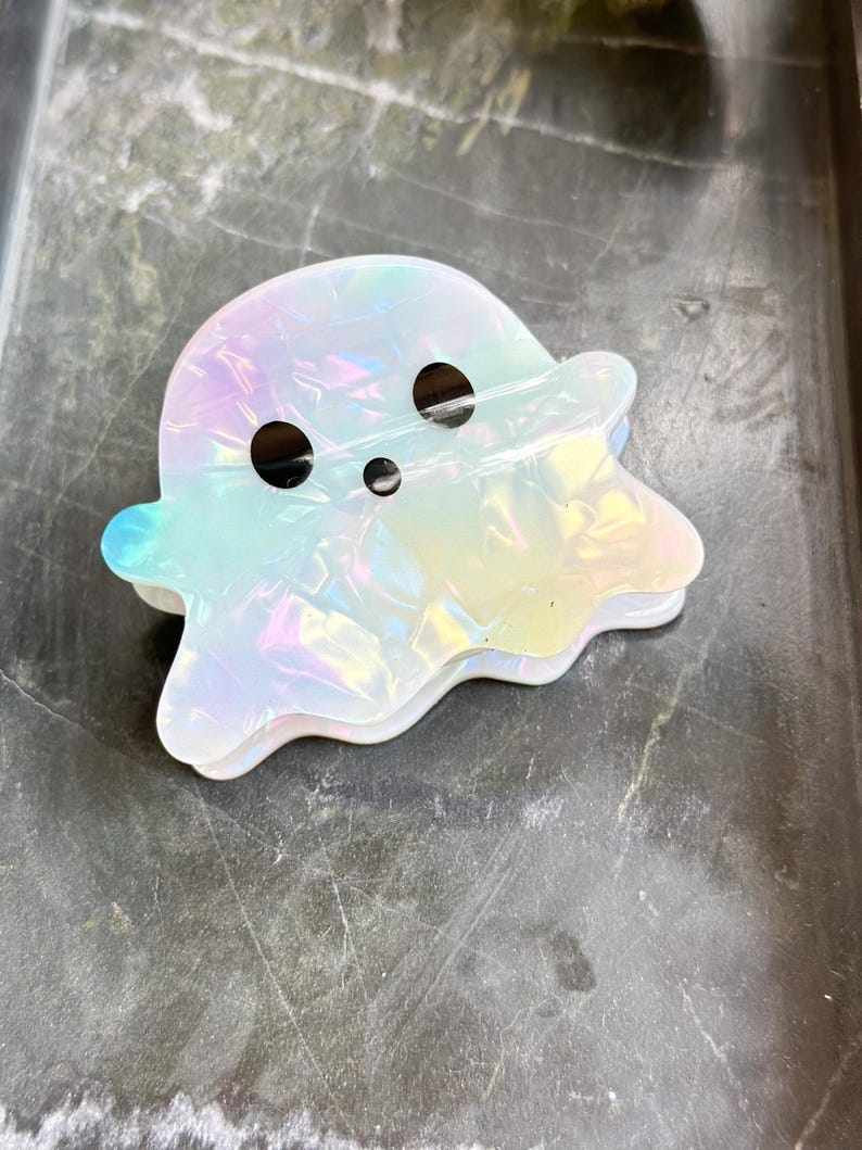 Spooky Ghost Y2K Style Acetate Halloween Scary Acrylic Hair Clip Claw ...