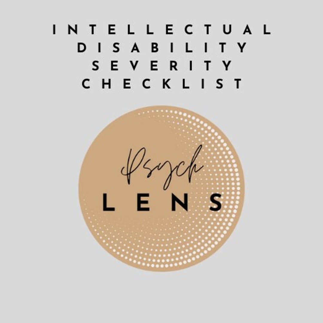 Intellectual Disability Severity Checklist - DSM-V Criteria - Etsy