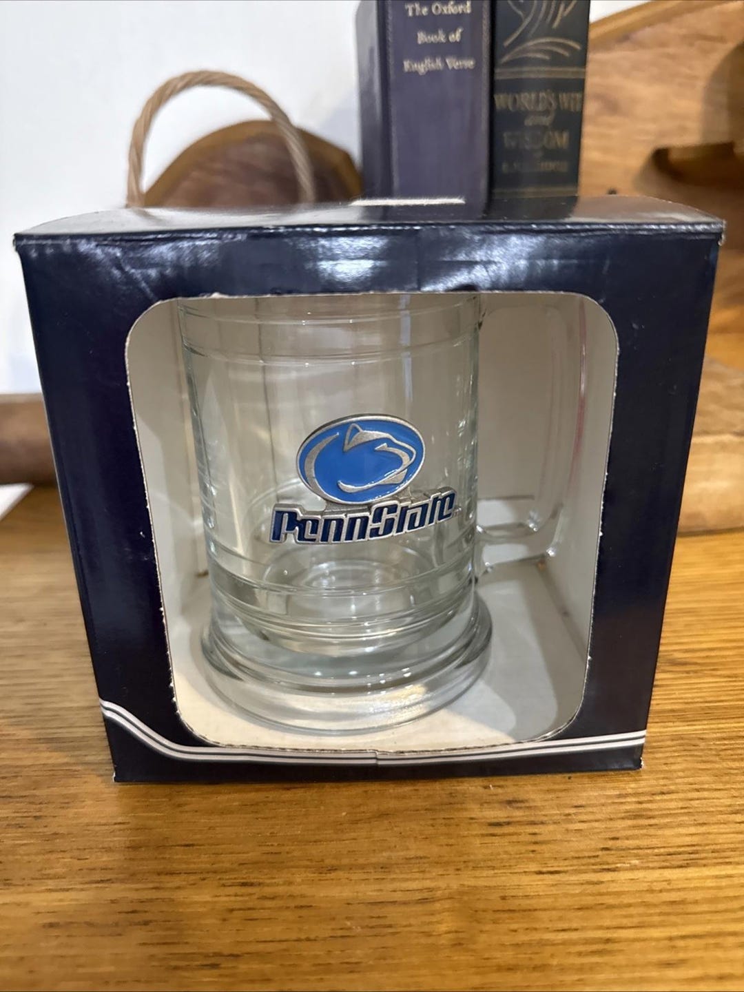 Penn State Beer Glass Stein New in Box Pewter Emblem Lion Football ...