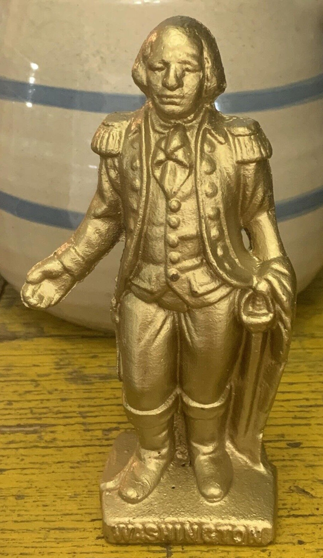 Vintage Cast Iron George Washington Coin Bankgold - Etsy